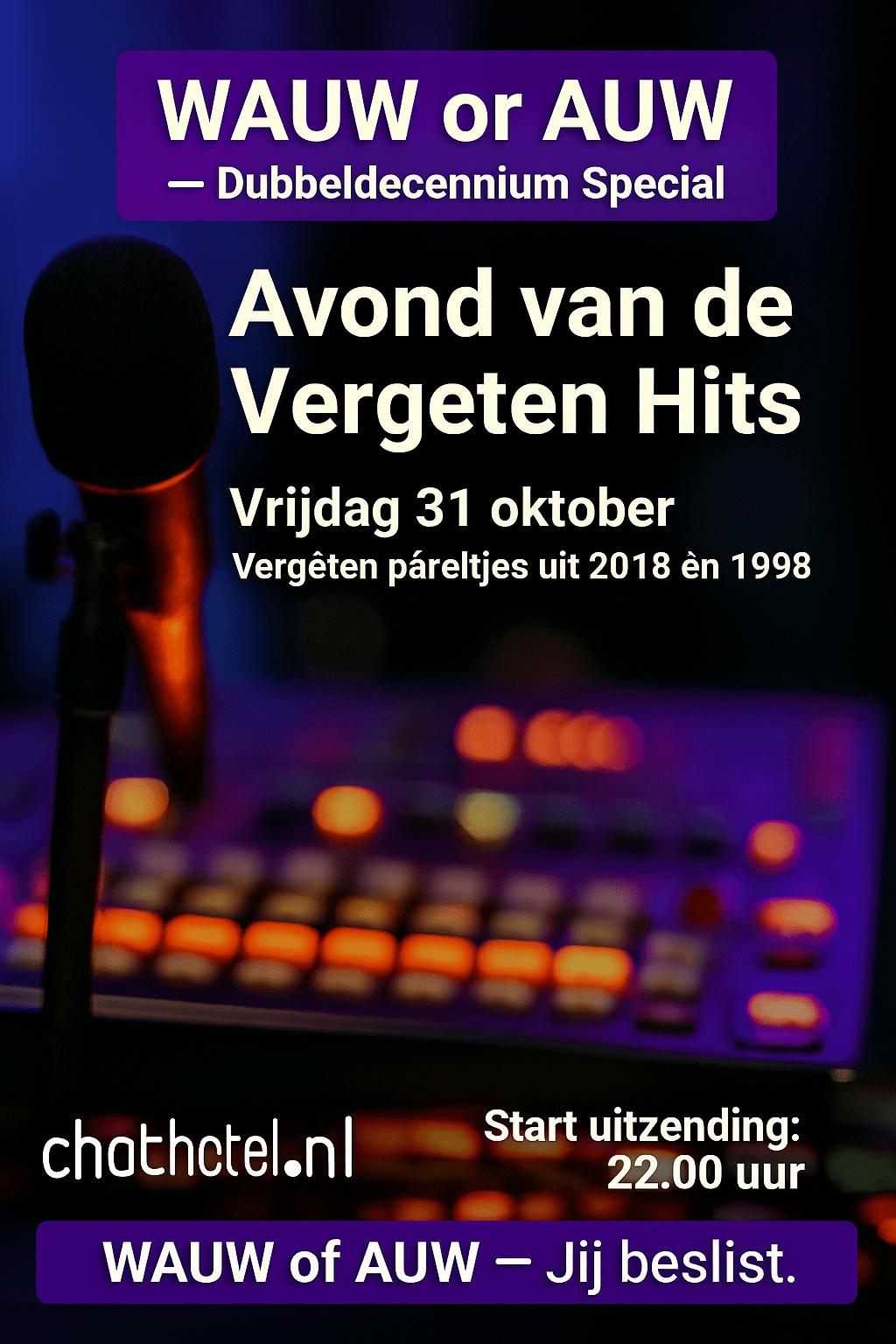 Chathotel – WAUW of AUW en de Vergeten pareltjes 2018-1998